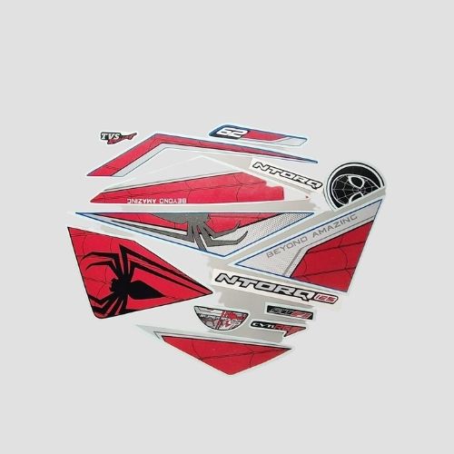 Stckr Set Ntorq 125 [2020] Super Squad Amazing Red [Spider] | For TVS ...